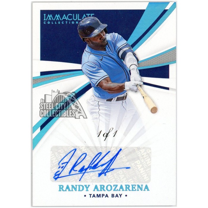 Randy Arozarena 2021 Panini Immaculate Baseball Platinum Autograph Card ...