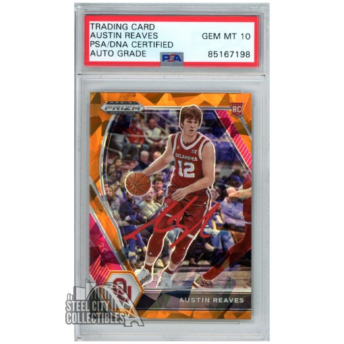 Austin Reaves 2021 Panini Prizm Draft Picks Orange Ice Autograph Rookie ...