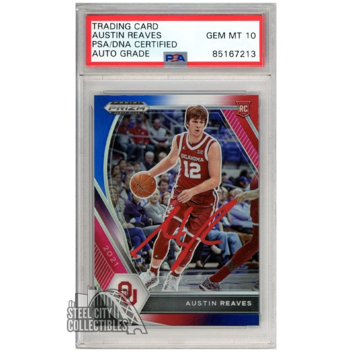 Austin Reaves 2021 Panini Prizm Draft Picks Red White Blue Autograph ...
