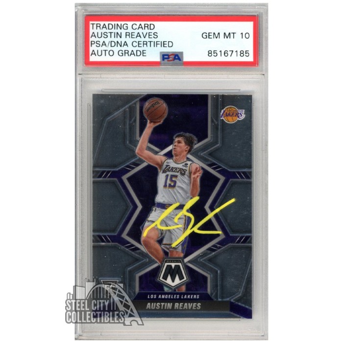 Austin Reaves 2021-22 Panini Mosaic Autograph Rookie Card #241 PSA/DNA ...