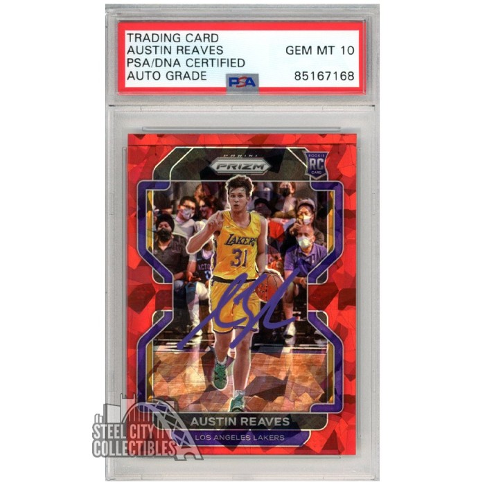 Austin Reaves 2021-22 Panini Prizm Red Ice Autograph Rookie Card #165 ...
