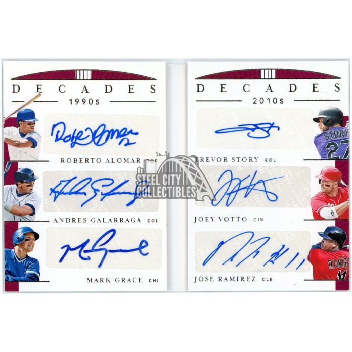 Joey Votto Jose Ramirez 2019 National Treasures Decades 6 Auto Booklet ...