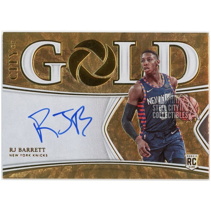 RJ Barrett 2019-20 Panini Opulence City of Gold Rookie Autograph #CG-RJ ...