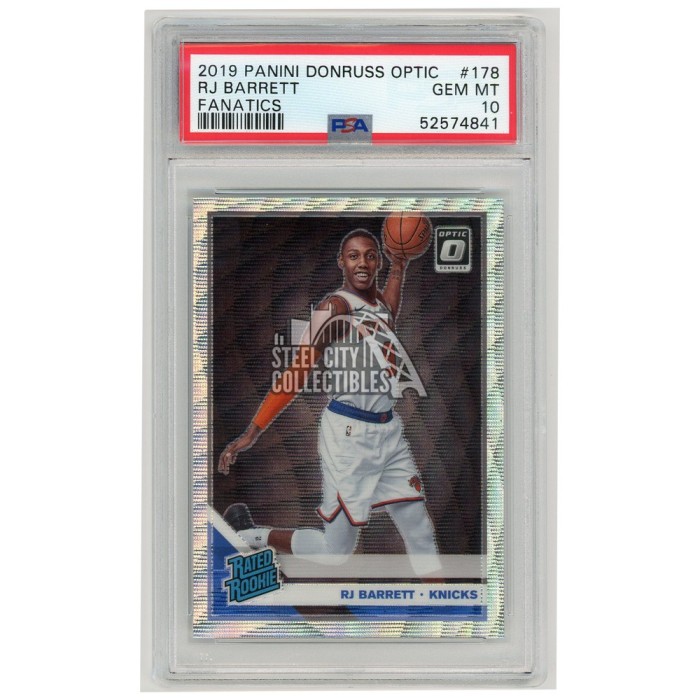RJ Barrett 2019-20 Panini Donruss Optic Fanatics Prizm Rookie Card #178 ...