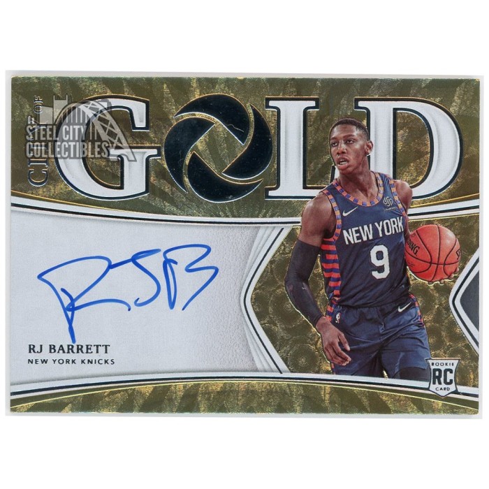 RJ Barrett 2019-20 Panini Opulence City Of Gold Rookie Autograph Card # ...