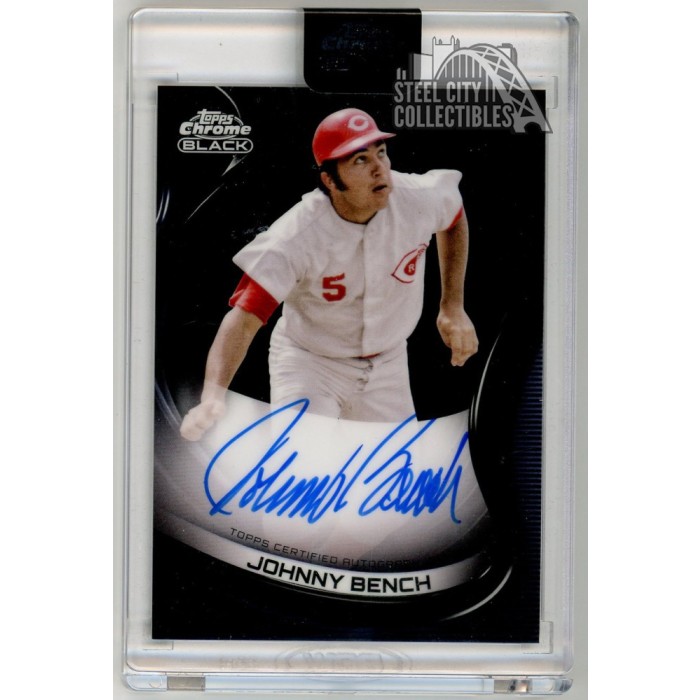 Johnny Bench 2022 Topps Chrome Black Autograph Card #CBA-JB | Steel ...