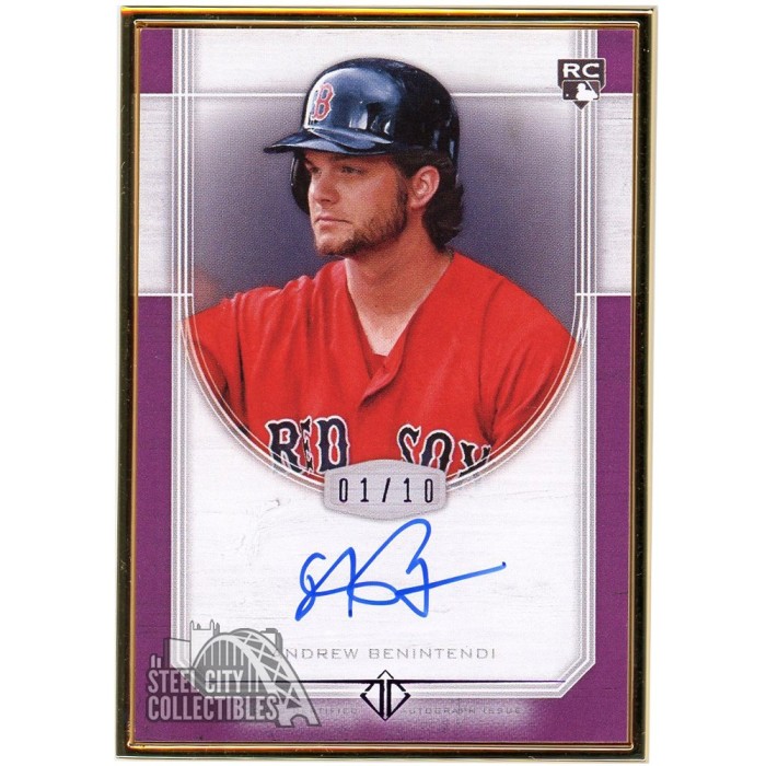 Andrew Benintendi 2017 Topps Transcendent Purple Rookie Autograph Card ...