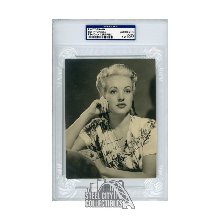 Betty Grable Autographed 5x6 Photograph - PSA/DNA | Steel City Collectibles