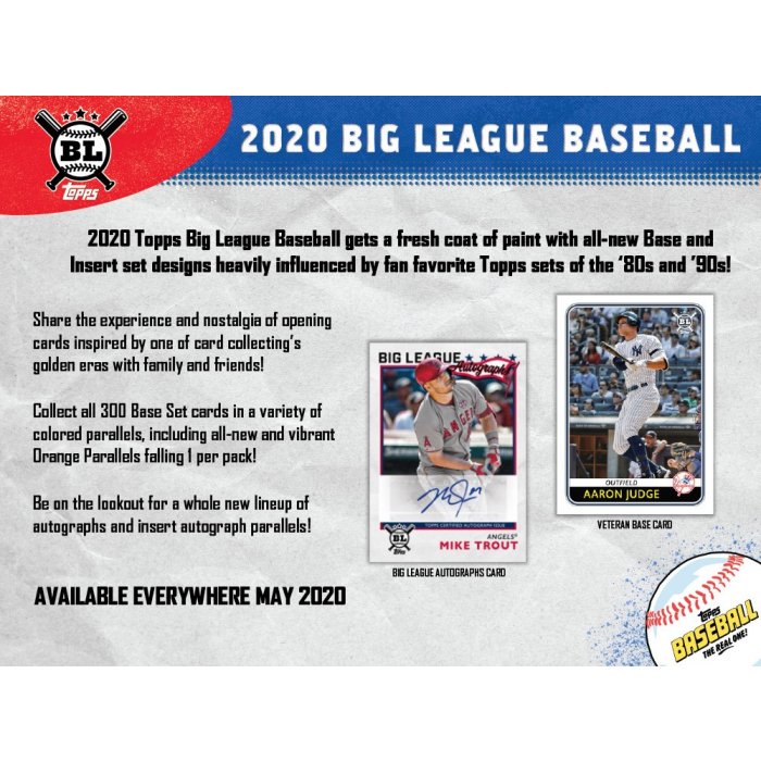2020 Topps Big League Baseball Blaster 40-Box Case | Steel City ...