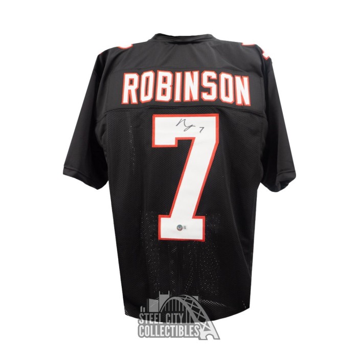 Bijan Robinson Autographed Atlanta Custom Black Football Jersey - BAS ...