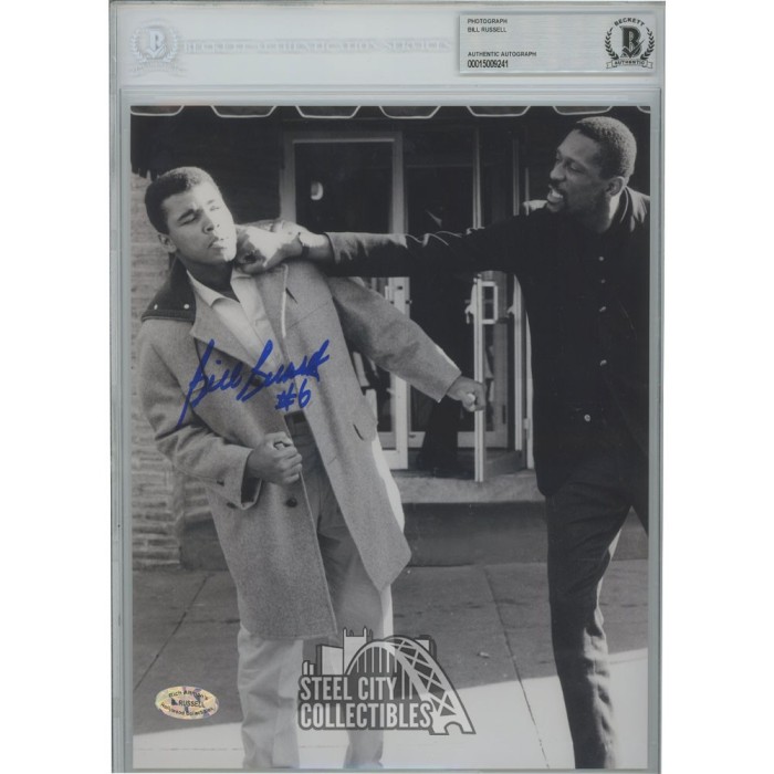 Bill Russell Autographed 8x10 Photo W/ Muhammad Ali #6 Inscription ...