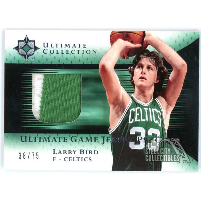 Larry Bird 2005-06 Upper Deck Ultimate Game Worn Patch Card #UJP-LB 38/ ...