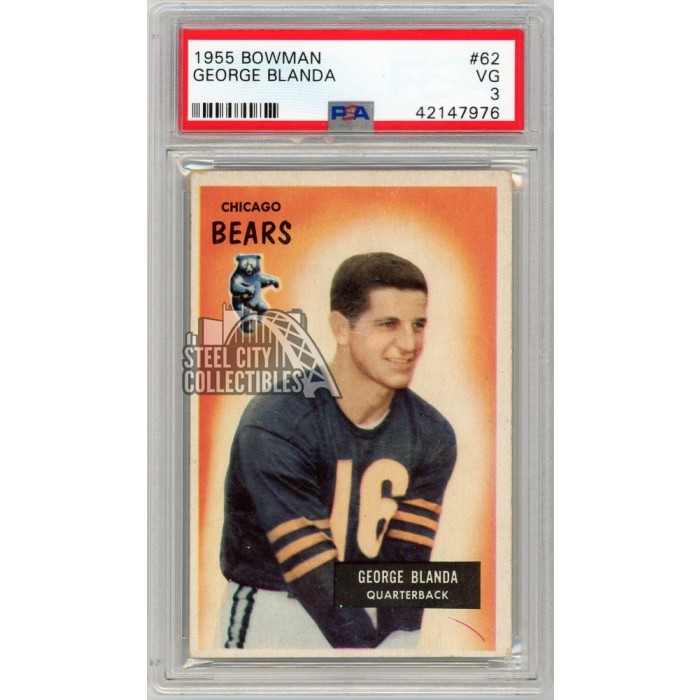 George Blanda 1955 Bowman Football Card #62 PSA 3 | Steel City Collectibles