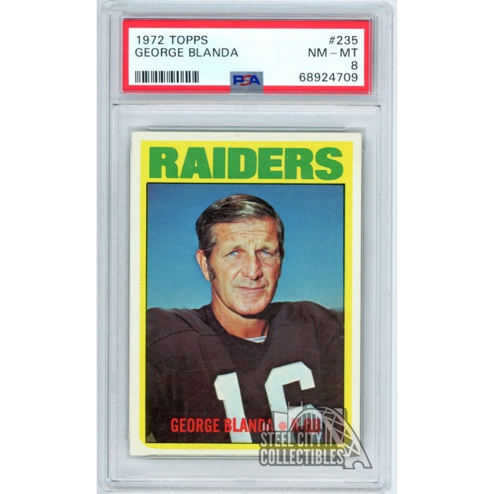 George Blanda 1972 Topps Card #235 PSA 8 NM-MT | Steel City Collectibles