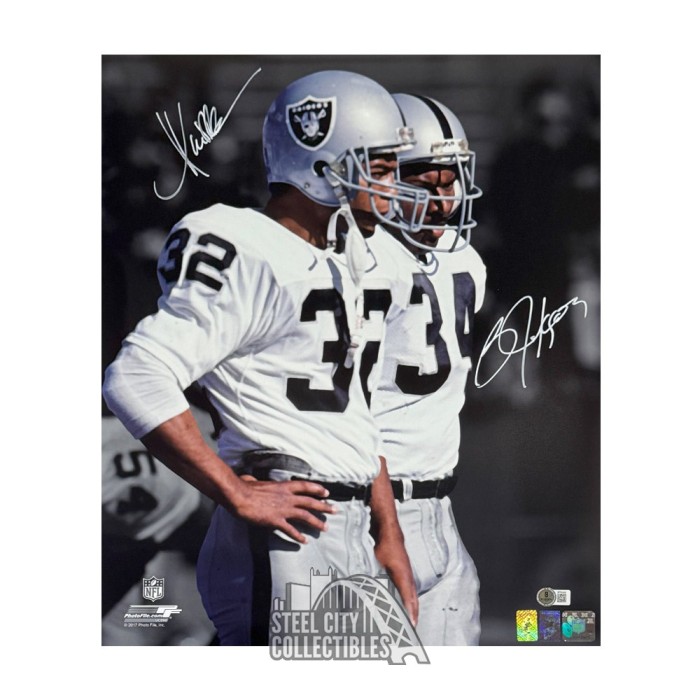 Bo Jackson / Marcus Allen Autographed Oakland 16x20 Football Photo ...