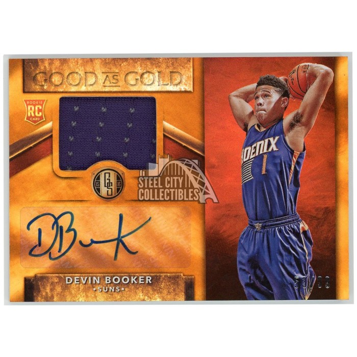 Devin Booker 2015-16 Panini Gold Standard Good As Gold Rookie Patch ...