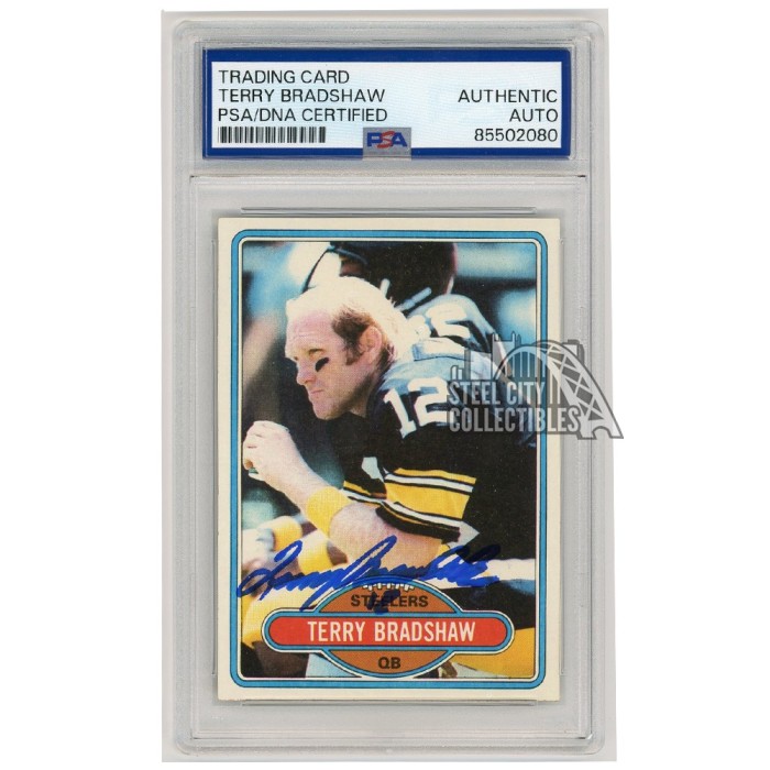 Terry Bradshaw 1980 Topps Autograph Card #200 PSA/DNA | Steel City ...