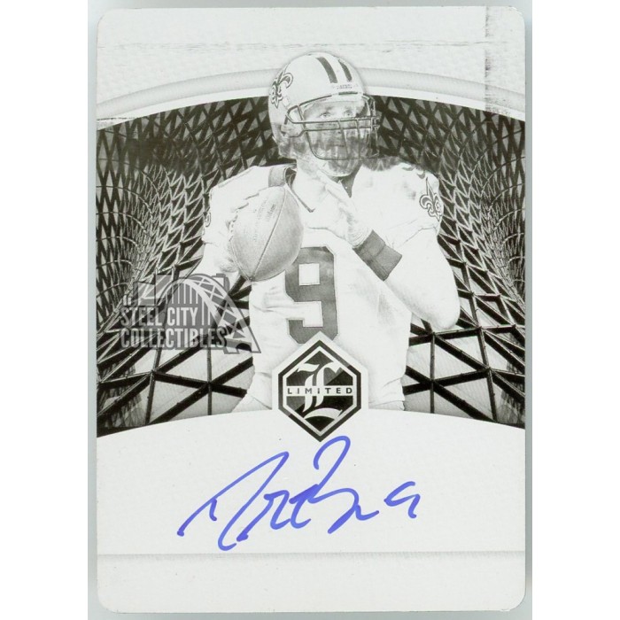 Drew Brees 2016 Panini Limited Monikers Autograph Printing Plate Card ...