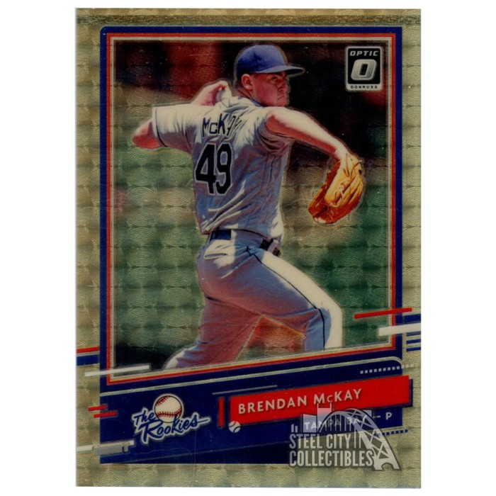 Brendan McKay 2020 Donruss Optic The Rookies Gold Vinyl Rookie Card #R ...