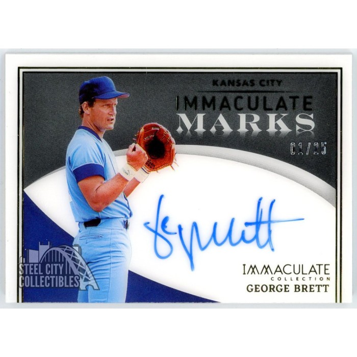 George Brett 2022 Panini Immaculate Marks Autograph Card #IM-GB 01/25 ...