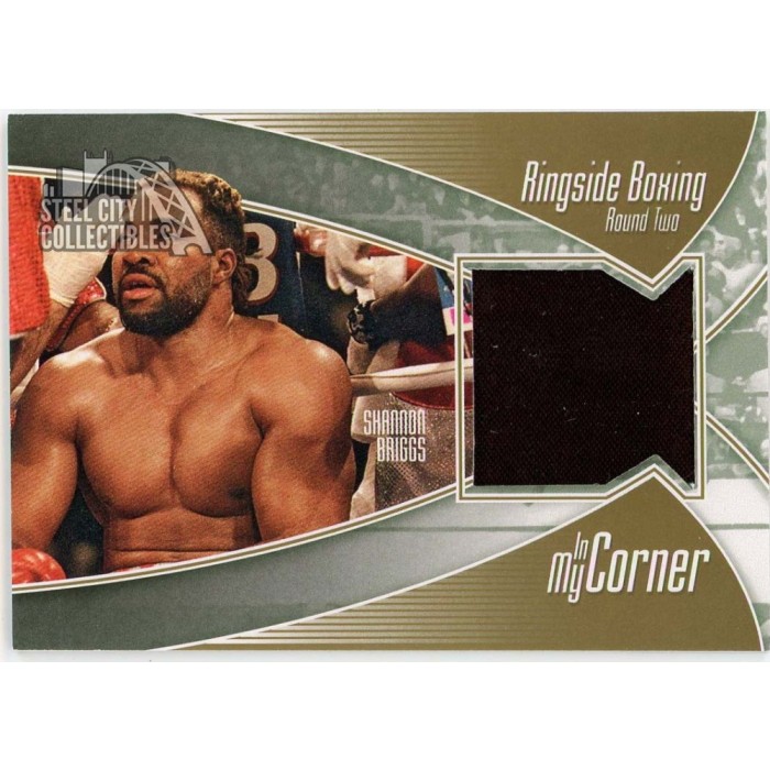 Shannon Briggs 2011 ITG Ringside Boxing In My Corner Gold Trunks Card # ...