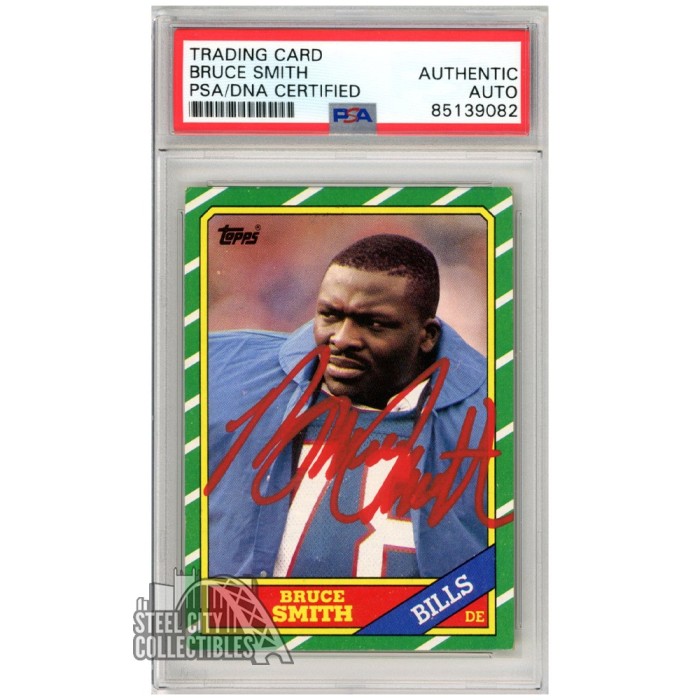 Bruce Smith 1986 Topps Autograph Rookie Card #389 PSA/DNA (Red) | Steel ...