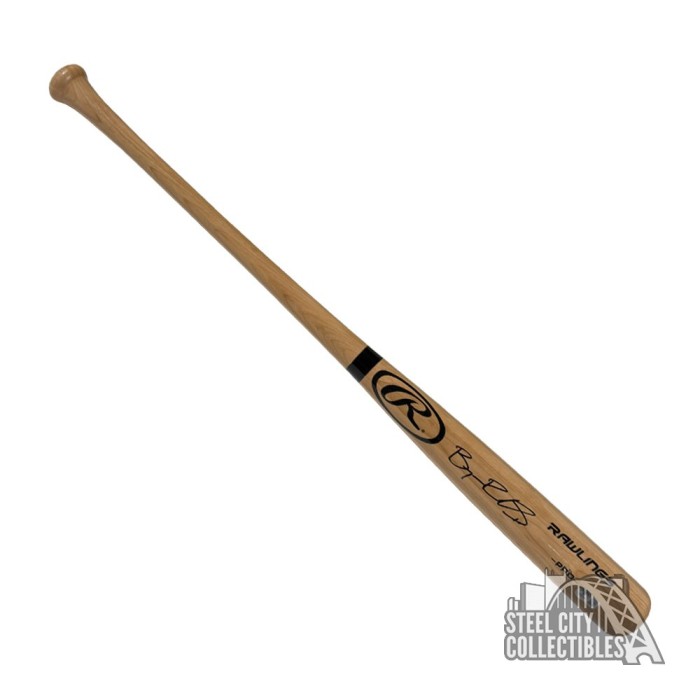 Bryan Reynolds Autographed Blonde Rawlings Baseball Bat - BAS | Steel ...