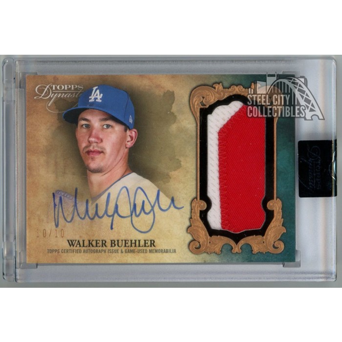 Walker Buehler 2021 Topps Dynasty Dynastic Deed Patch Auto Card #DAP ...