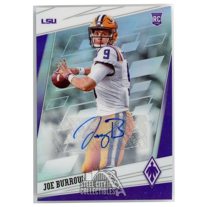 Joe Burrow 2020 Panini Chronicles Draft Phoenix Autograph Rookie Card ...
