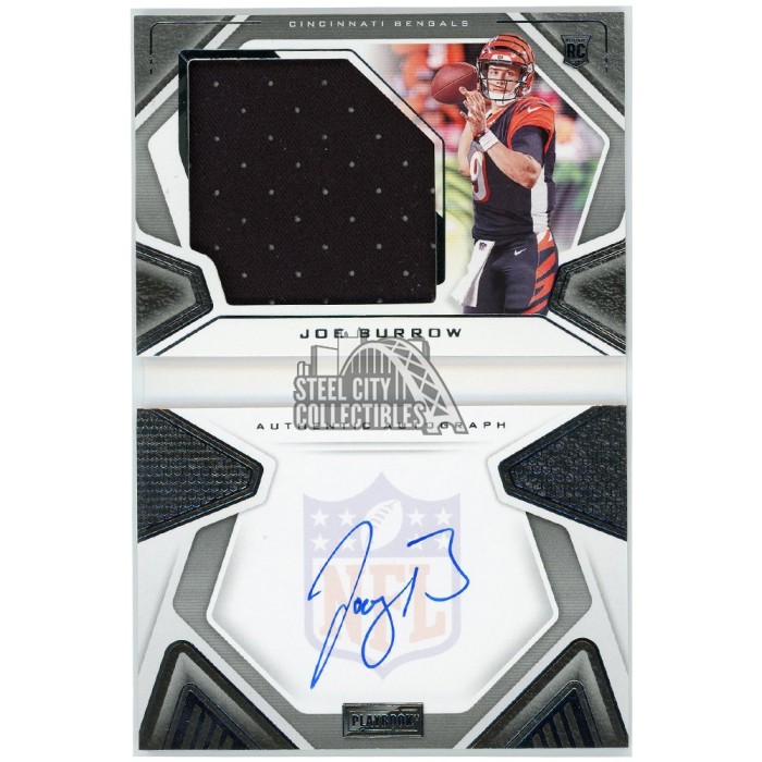 Joe Burrow 2020 Panini Playbook Rookie Patch Autograph Booklet Card ...