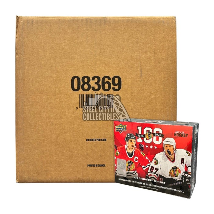 2025-26 Upper Deck Chicago Blackhawks Centennial Hockey Box Set 20-Box ...