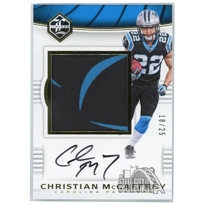 Christian McCaffrey 2017 Panini Limited Gold Rookie Patch Autograph ...