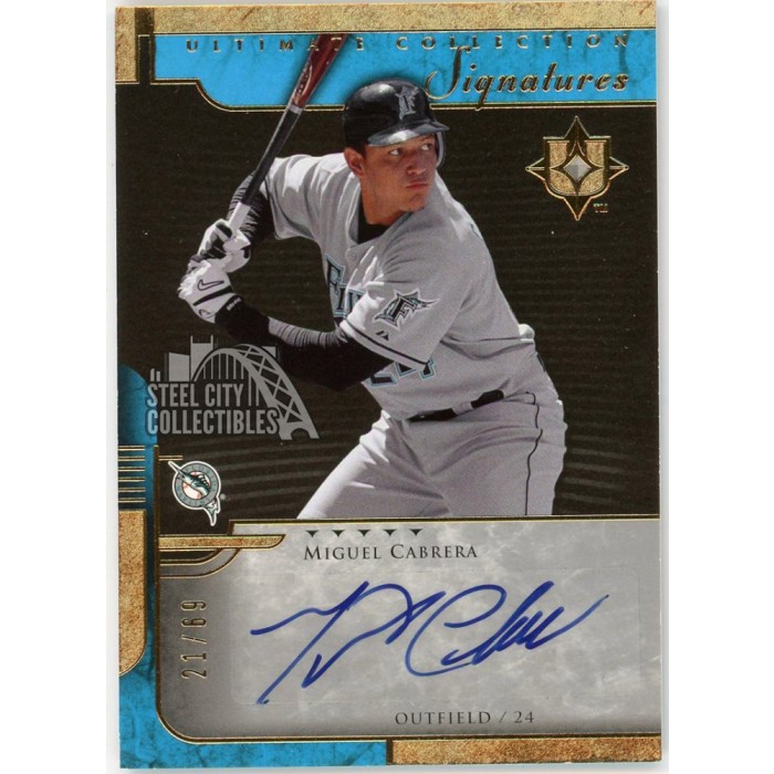 Miguel Cabrera 2005 Upper Deck Ultimate Autograph Card #US-MC 21/69 ...