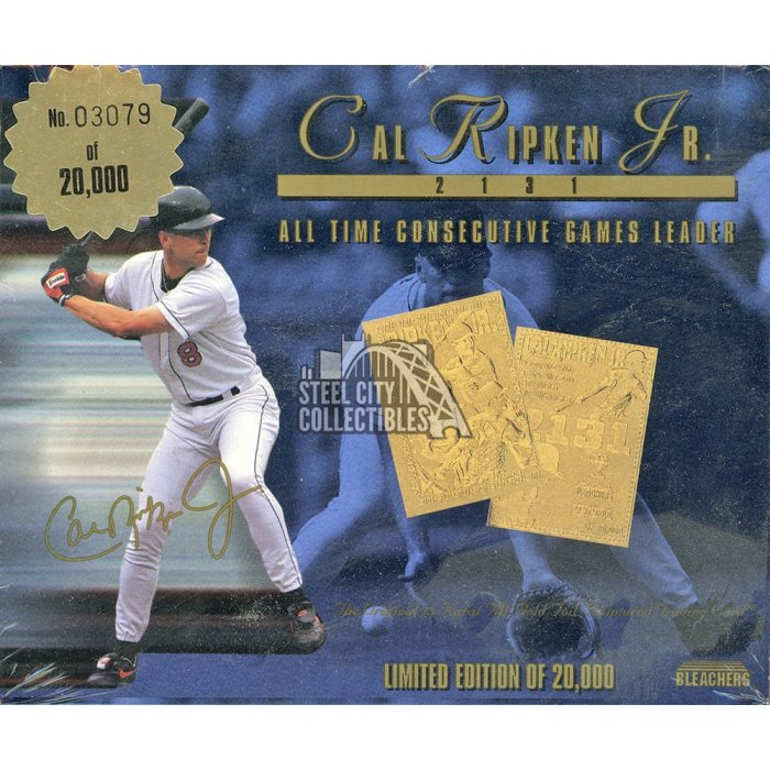 1995 Bleachers 23K Cal Ripken Jr Baseball Box | Steel City Collectibles