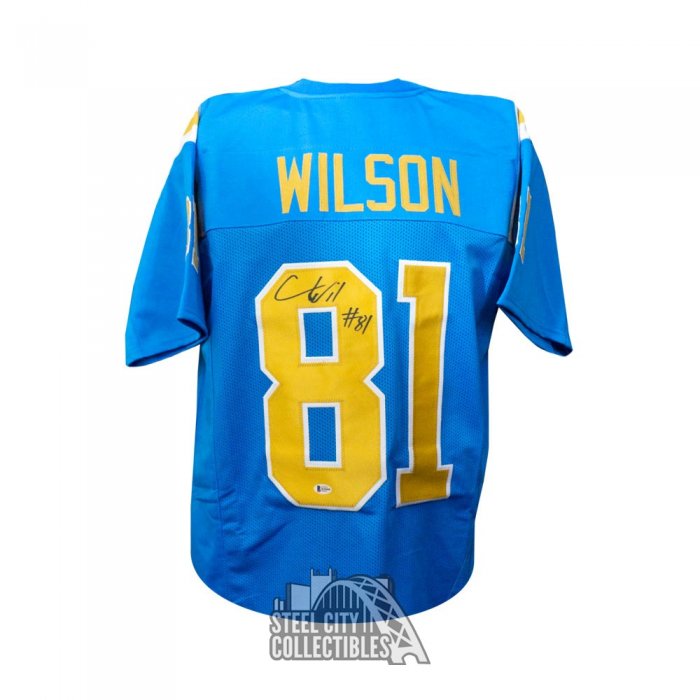 Caleb Wilson Autographed Custom UCLA Football Jersey BAS COA | Steel ...