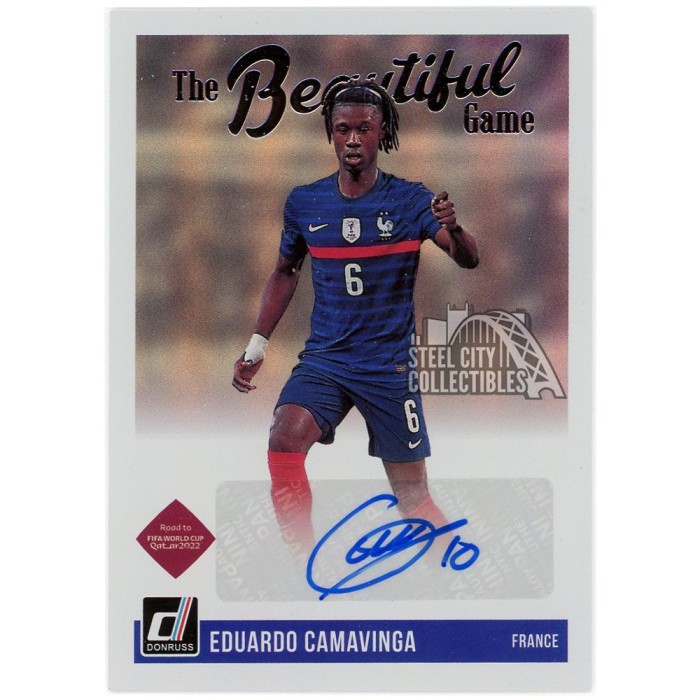 Eduardo Camavinga 2021-22 Panini Donruss The Beautiful Game Autograph ...