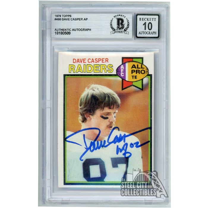Dave Casper 1979 Topps All Pro Autograph Card #460 HOF 02 BAS 10 ...