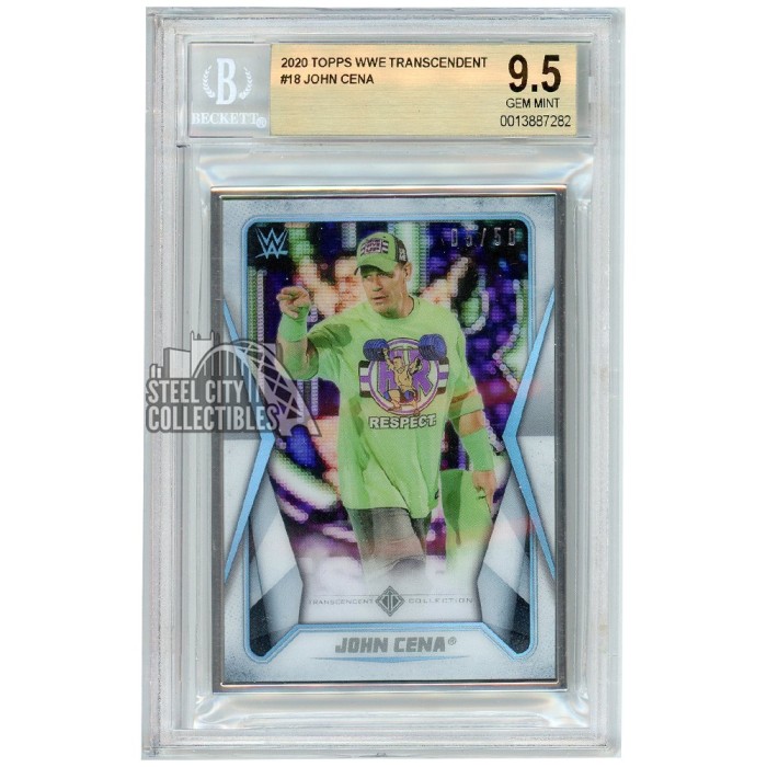 John Cena 2020 Topps Transcendent Card #18 /50 BGS 9.5 | Steel City ...