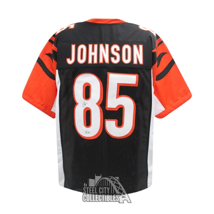 Chad Johnson Autographed Cincinnati Custom Black Football Jersey - BAS ...