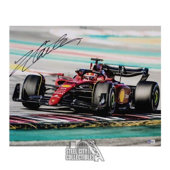 Charles Leclerc Autographed Racing 16x20 Blurred Background Racing ...