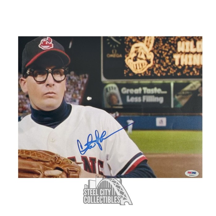 Charlie Sheen Autographed Major League Wild Thing 11x14 Baseball Photo ...
