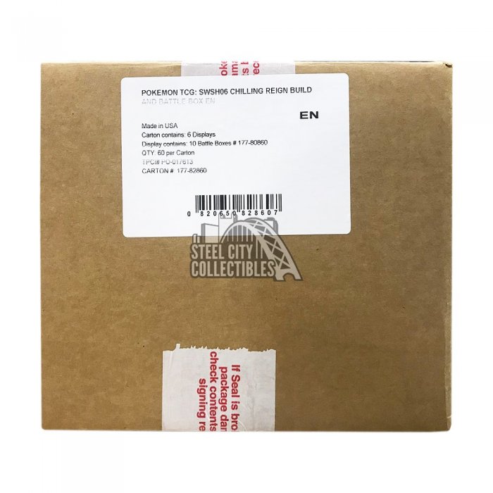 Pokemon Sword & Shield Chilling Reign Build & Battle Kit 6-Box Case ...