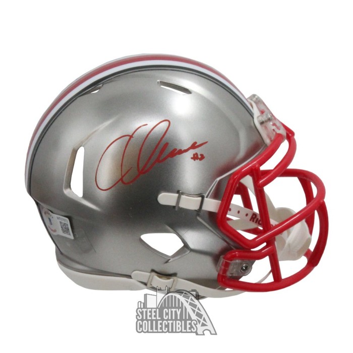 Chris Olave Autographed Ohio State Flash Mini Football Helmet - BAS ...
