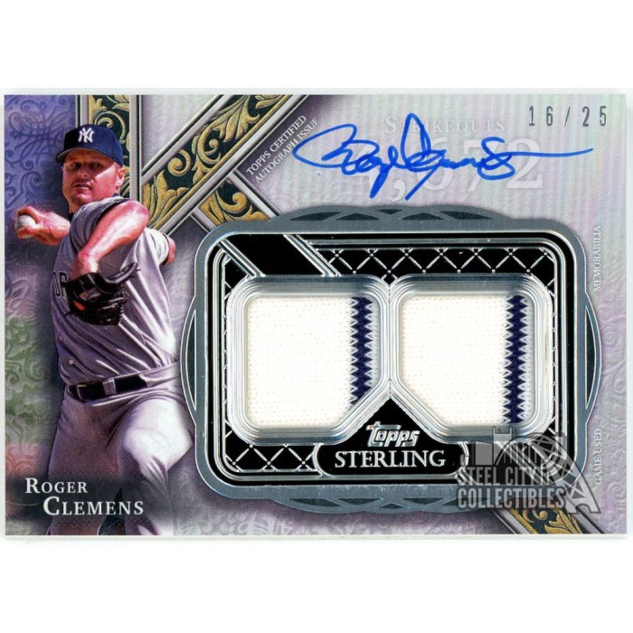 Roger Clemens 2022 Topps Sterling Strikes Dual Patch Auto Card #STAR ...