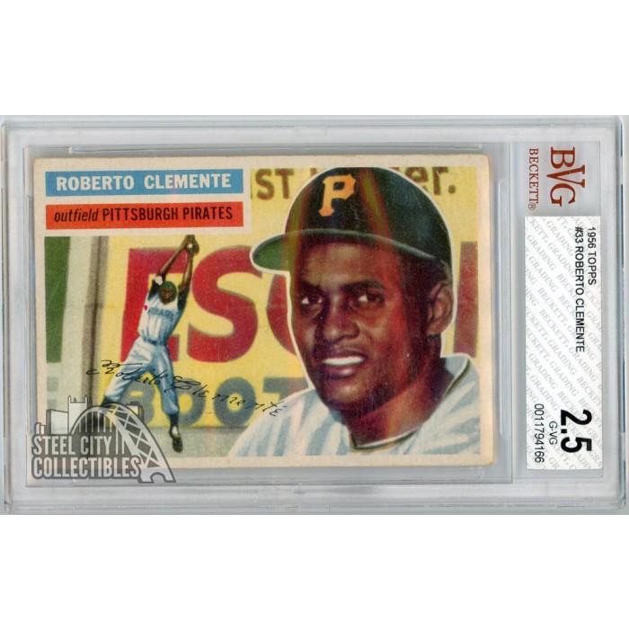 Roberto Clemente 1956 Topps Baseball Card #33 BVG 2.5 | Steel City ...