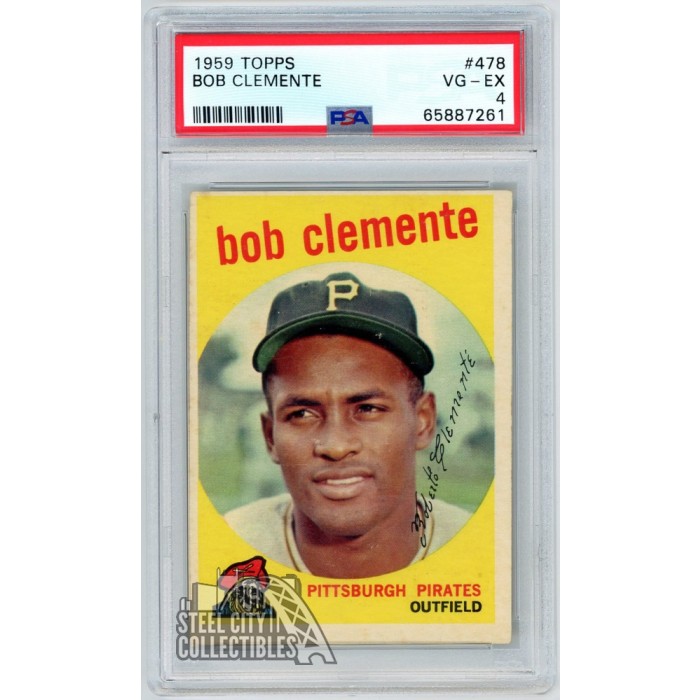Roberto "Bob" Clemente 1959 Topps Card #478 PSA 4 VG-EX (261) | Steel ...