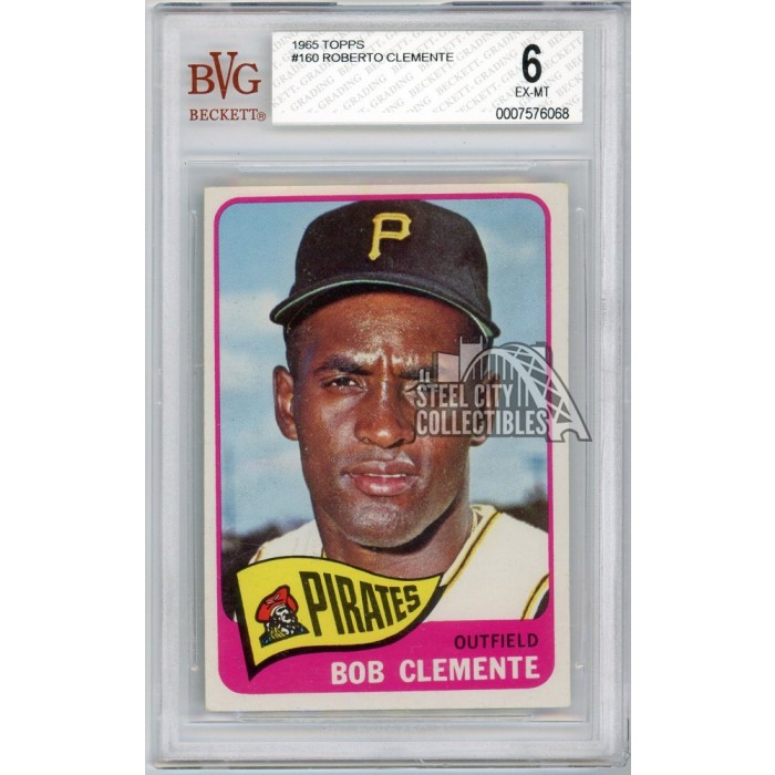 Roberto Clemente 1965 Topps Baseball Card #160 BVG 6 | Steel City ...