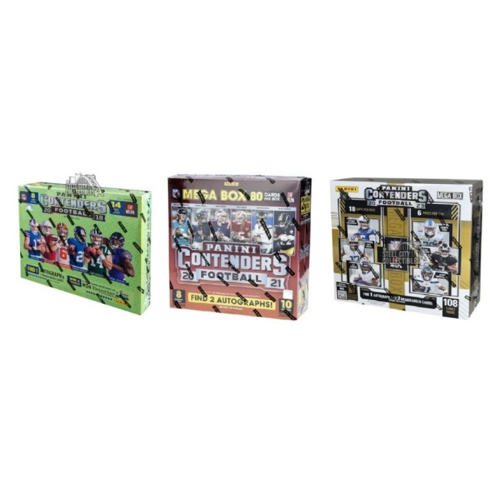 2018, 2021, 2023 Panini Contenders Football Mega Box 3 - Box Random ...