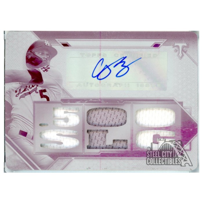 Corey Seager 2021 Topps Triple Threads Autograph Jersey White Whale ...
