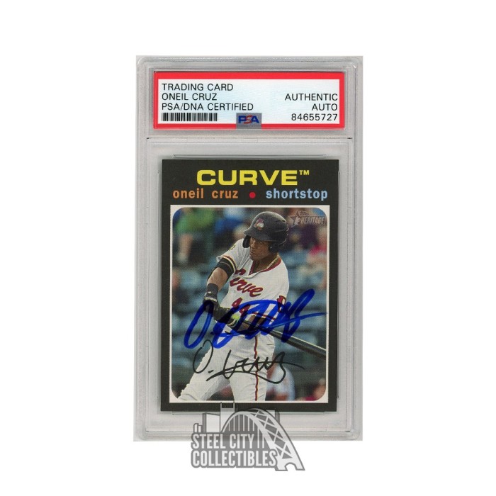 Oneil Cruz 2020 Topps Heritage Minor League Autograph Card #119 PSA/DNA ...